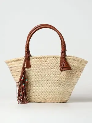 Alanui Woven Raffia Handbag - Brown