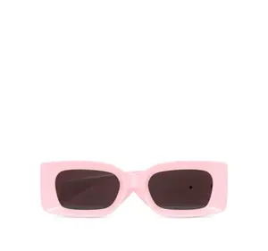 Versace Rectangular Sunglasses, 52mm - Pink/gray Solid
