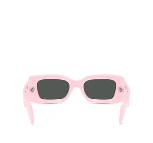 Versace Rectangular Sunglasses, 52mm - Pink/gray Solid