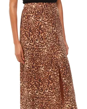 Whistles Marble Spot Front Split Skirt