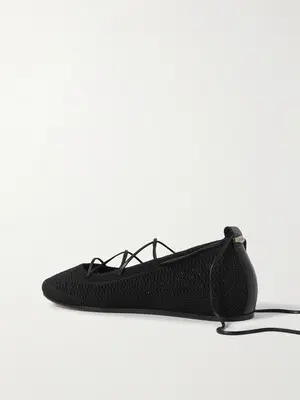 Isabel Marant Belna Woven Ballet Flats - Black