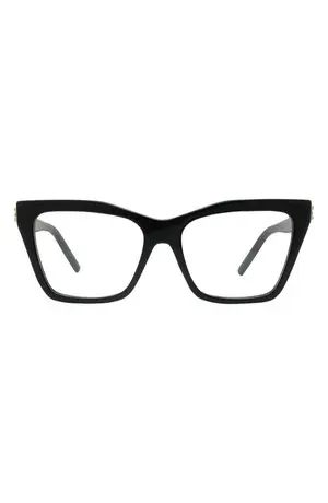 Givenchy Rectangular Eyeglasses - Shiny Black
