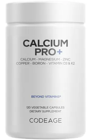 CODEAGE Calcium 250 Mg Supplement + Magnesium Zinc Copper & Vitamins - White