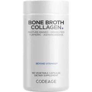 CODEAGE Bone Broth Collagen Peptides Supplement - White