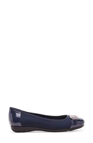 Anne Klein Olivera Ballet Flat - Navy
