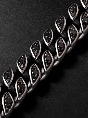 David Yurman Sterling Diamond Chain Bracelet
