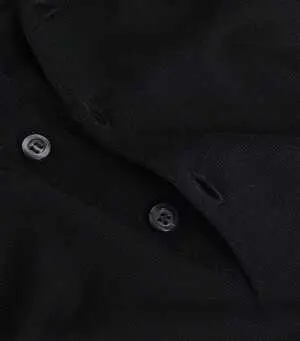 John Smedley Merino Wool Long-sleeve Polo Shirt - Black