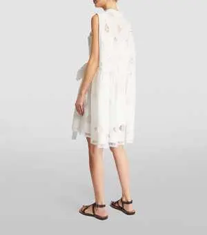 Erdem Lace Embroidered Dress With Bow