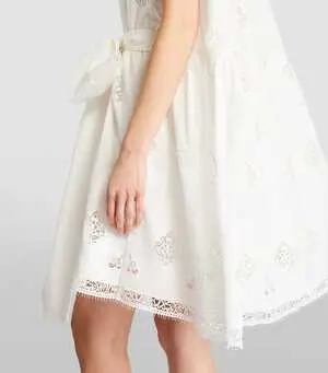 Erdem Lace Embroidered Dress With Bow