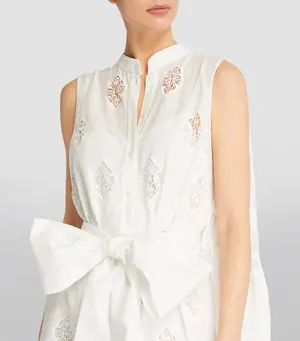 Erdem Lace Embroidered Dress With Bow