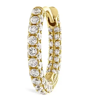 MARIA TASH Diamond Single Hoop Earring - Gold