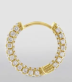 MARIA TASH Diamond Single Hoop Earring