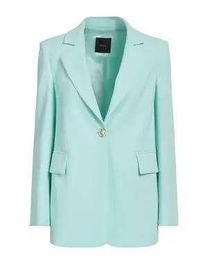 Pinko Single-breasted Crepe Blazer - Green