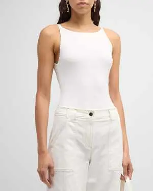Paige PAIGE Yuelia Knit Tank Top - White