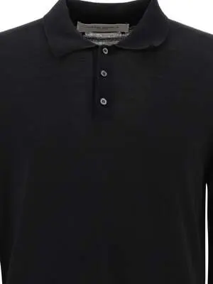 GOLDEN GOOSE Gregory' Wool Polo Shirt - Black