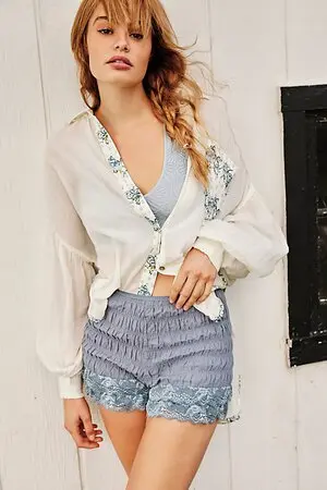Free People In Bloom Shorties - Storm Cloud