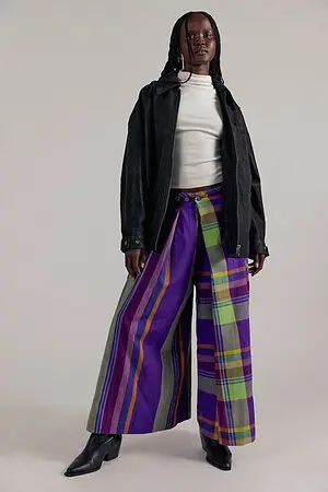 Rujuta Sheth Frida Plaid Pants - Chex X Stripes