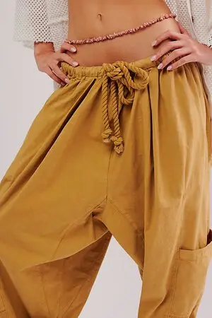 Free People Kahuna Harem Pants Arancione Rigati – Taglia M, Nuovi Con Etichetta, Stile Boho