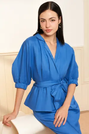 Yumi Kim Dara Linen Top - Blue