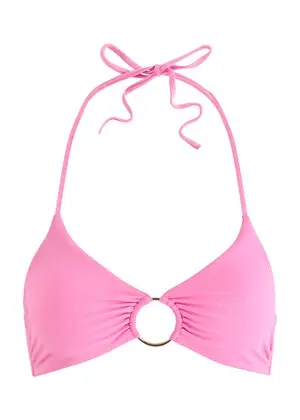 Melissa Odabash Hamburg Halterneck Bikini Top - Pink
