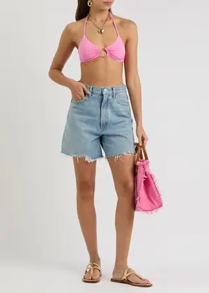 Melissa Odabash Hamburg Halterneck Bikini Top - Pink