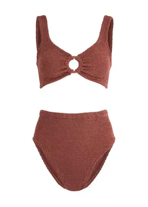 Hunza G Nadine Cut-out Seersucker Bikini