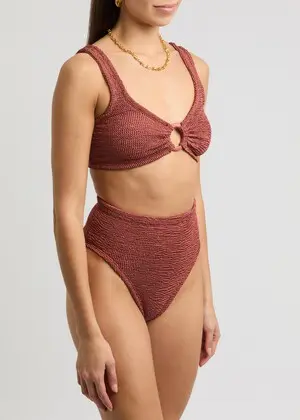 Hunza G Nadine Cut-out Seersucker Bikini