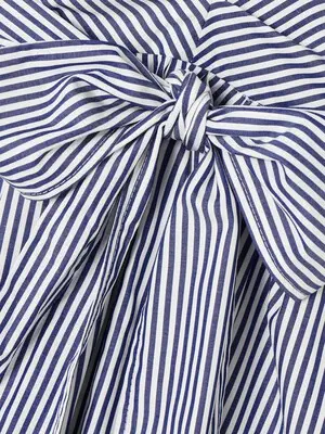Carolina Herrera Belted Striped Cotton-poplin Mini Dress