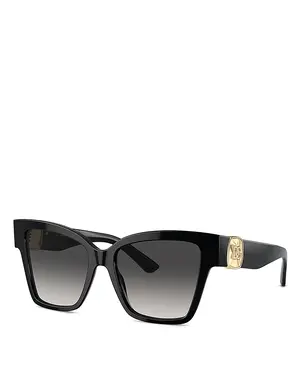 Dolce & Gabbana Square Sunglasses, 54mm - Black/gray Gradient