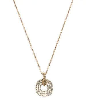Bloomingdale'S Diamond Triple Ring Pendant Necklace - Gold
