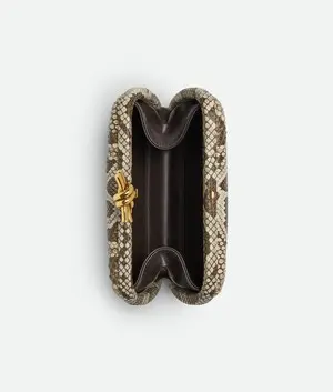 Bottega Veneta Python Minaudière With Knot Clasp - Roccia