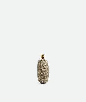 Bottega Veneta Python Minaudière With Knot Clasp - Roccia