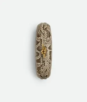 Bottega Veneta Python Minaudière With Knot Clasp - Roccia