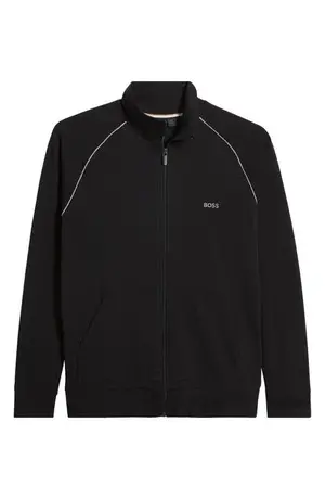 BOSS Cotton-blend Zip-up Jacket - Blk
