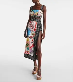 Dolce & Gabbana Capri Printed Cotton Maxi Skirt