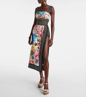 Dolce & Gabbana Capri Printed Cotton Maxi Skirt