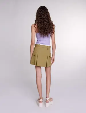Maje Pleated Mini Skirt
