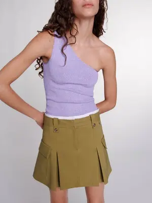 Maje Pleated Mini Skirt