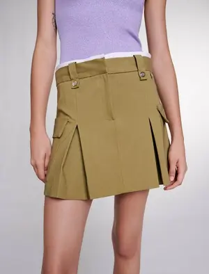 Maje Pleated Mini Skirt