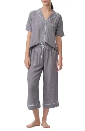 Splendid Notch Collar Pajamas Scatter Star
