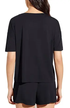 Eberjey Giselle Stretch Modal Pajama Top - Black
