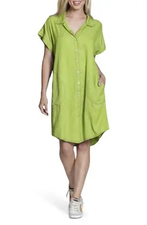 APNY Short Sleeve Shirt Dress - Titanite
