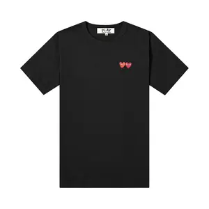 Play Comme Des Garcon Double Heart Tee