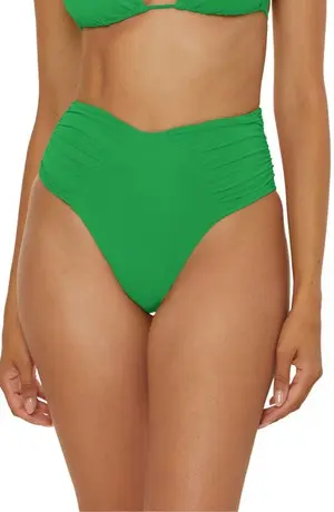 BECCA® By Rebecca Virtue Becca Color Code High Cut Bikini Bottoms Emerald