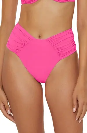 BECCA® By Rebecca Virtue Becca Color Code High Cut Bikini Bottoms Pink