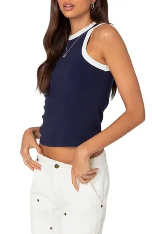 EDIKTED Tammy Contrast Crop Tank