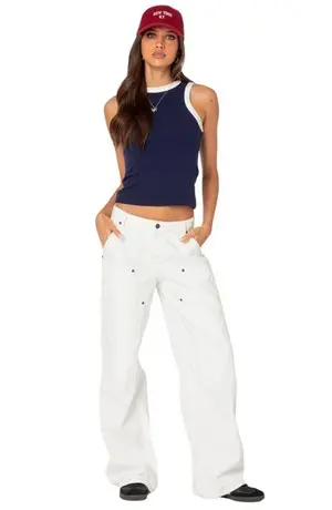 EDIKTED Tammy Contrast Crop Tank