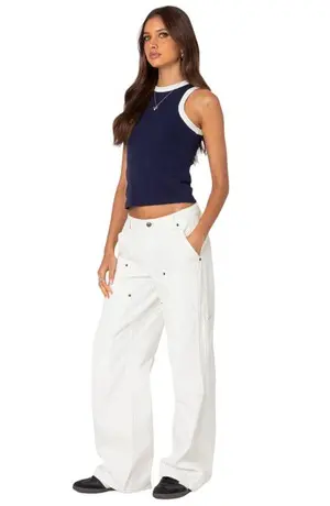 EDIKTED Tammy Contrast Crop Tank