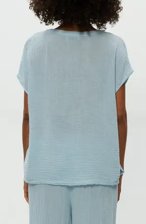 Michael Stars Naomi Split Neck Gauze Top