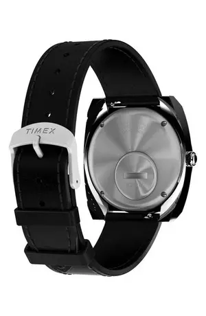 TIMEX® World Time Reissue Leather Strap Watch